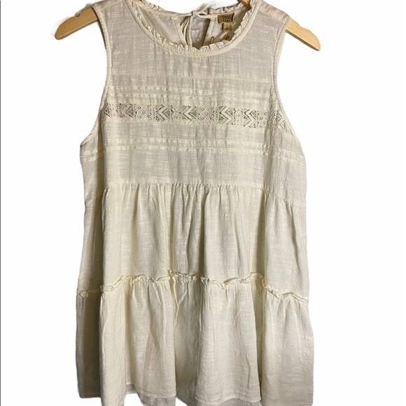 True Craft | Tops | True Craft Boho Sleeveless Ruffle Top | Poshmark